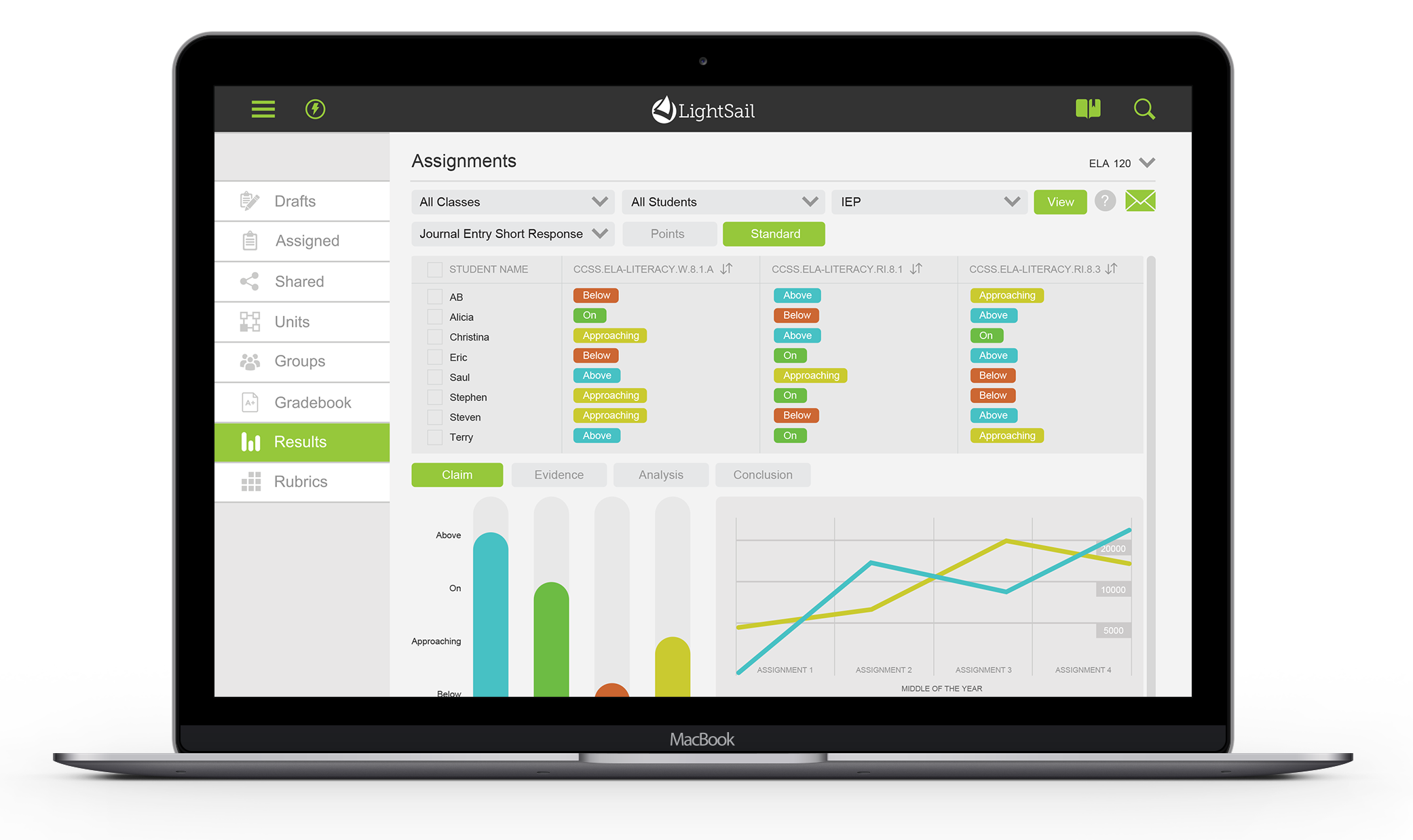 Content Builder Teacher View - LightSail Education